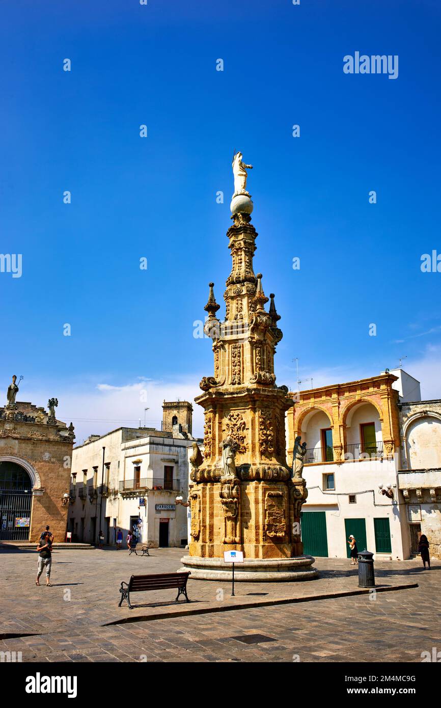 Salento. Apulia Puglia Italy. Nardò. Salandra square. 18th century ...