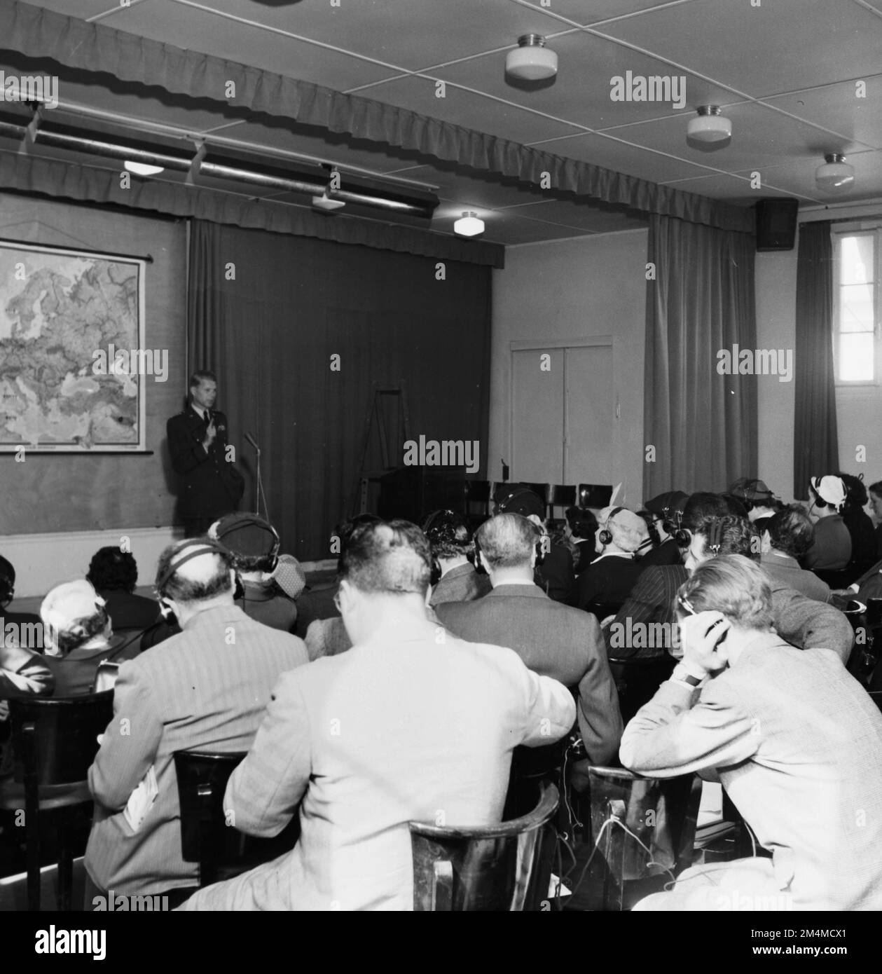 Norstad Explains SHAPE Structure to Visitors. Photographs of Marshall ...
