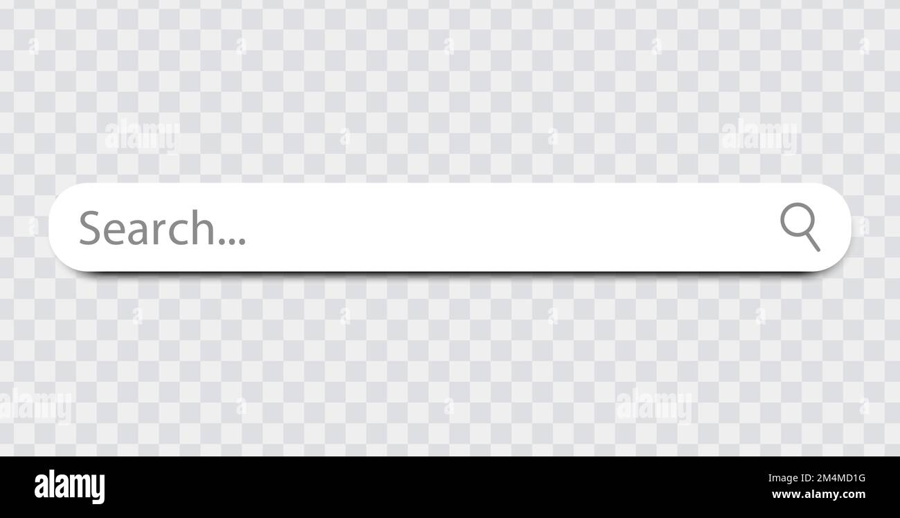 Search bar graphic design element. Vector line illustration. Isolated ...