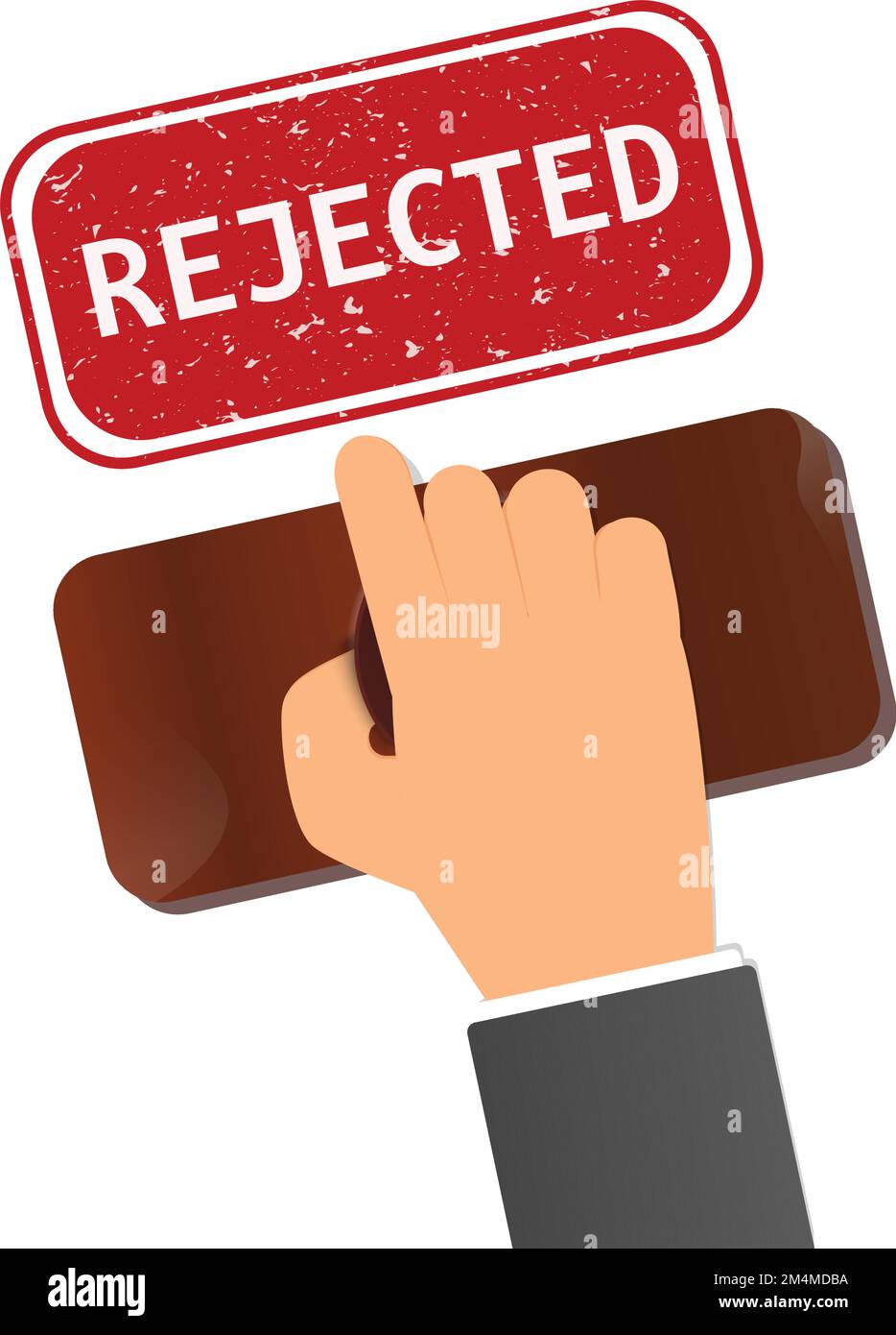 Hand stamping rejected Stock Vector Images - Alamy