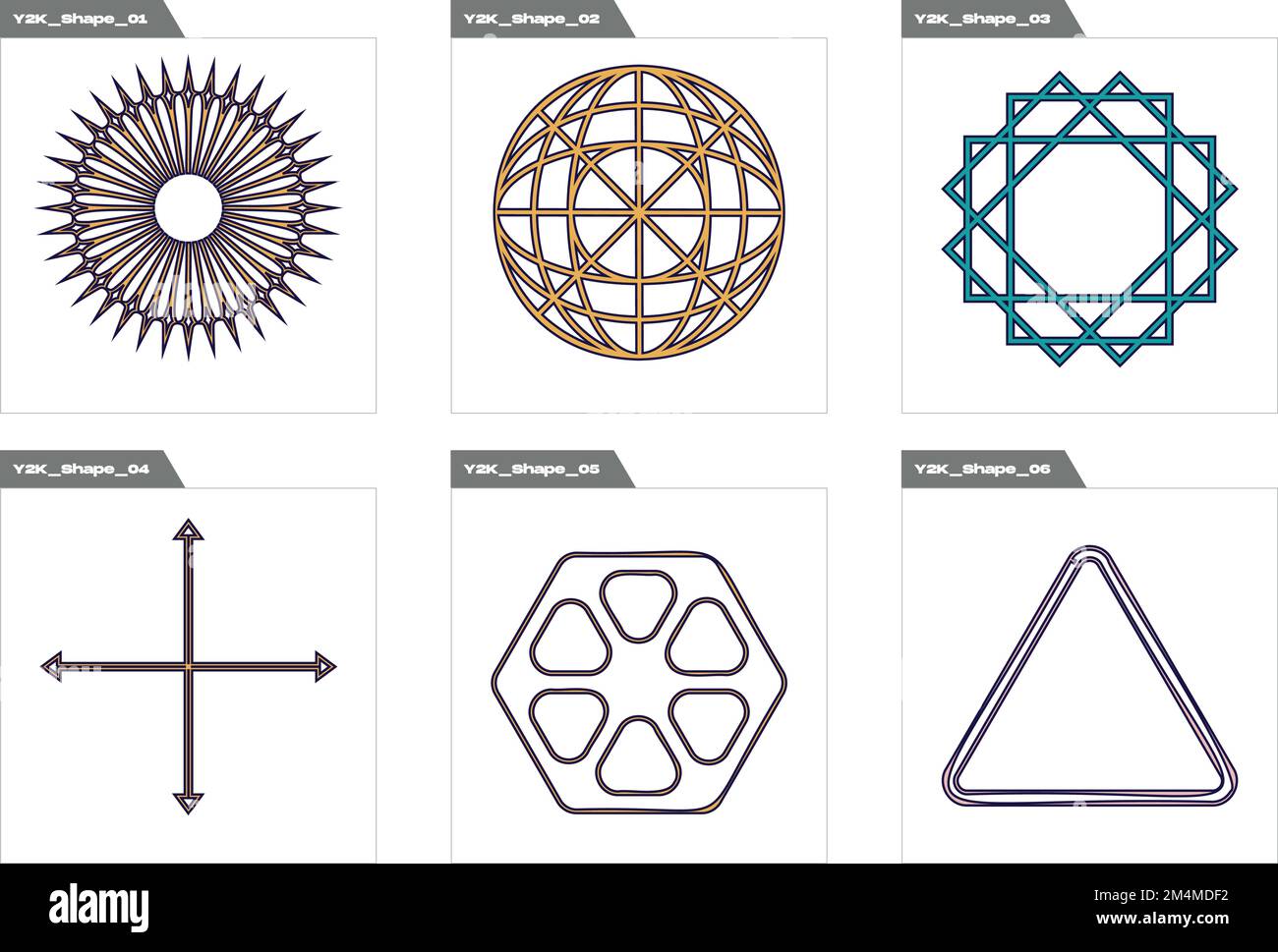 Retro futuristic elements for design. Retro futuristic graphic ...