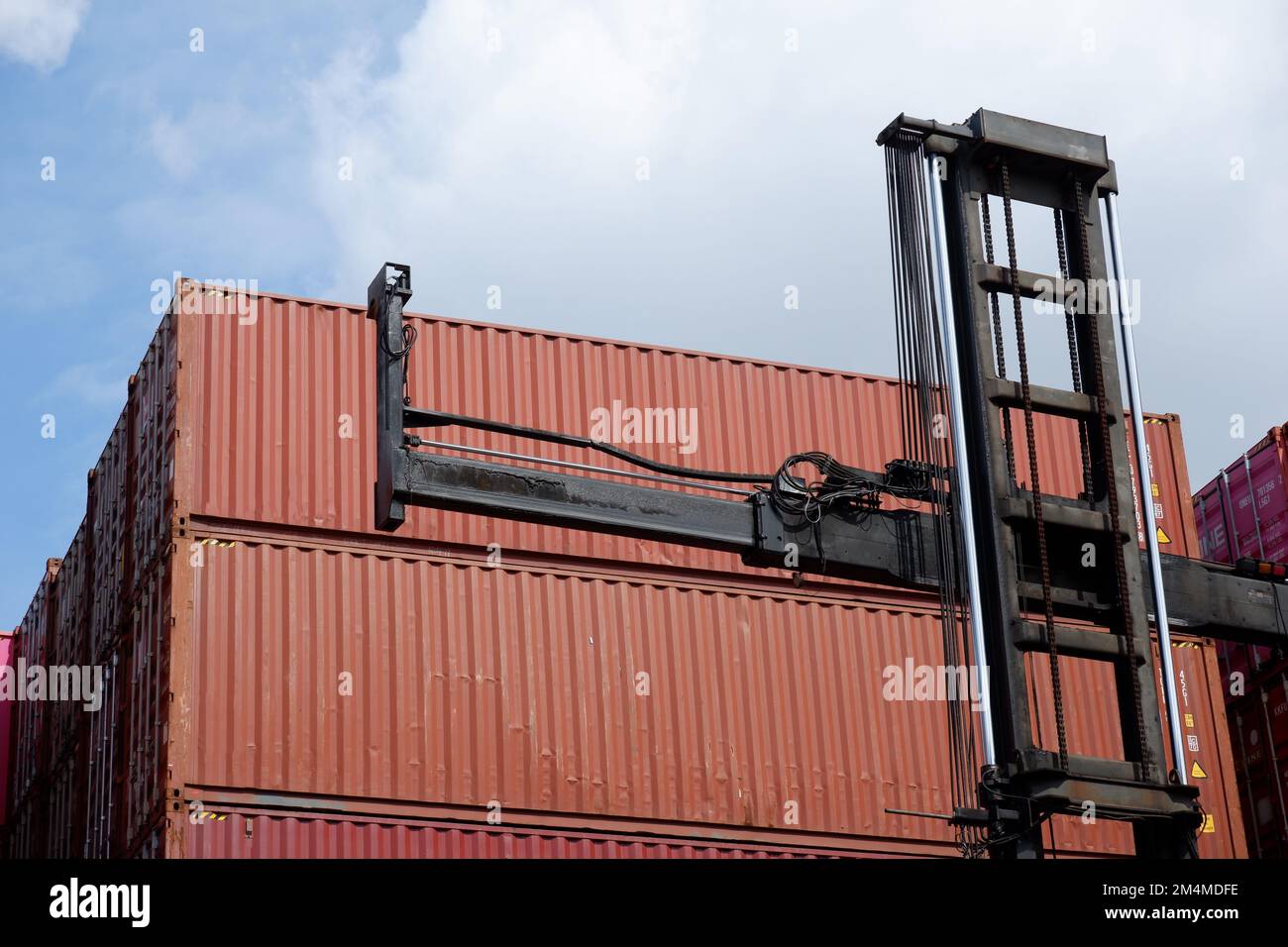 Drums and container handles, viewed from above Stock Photo - Alamy