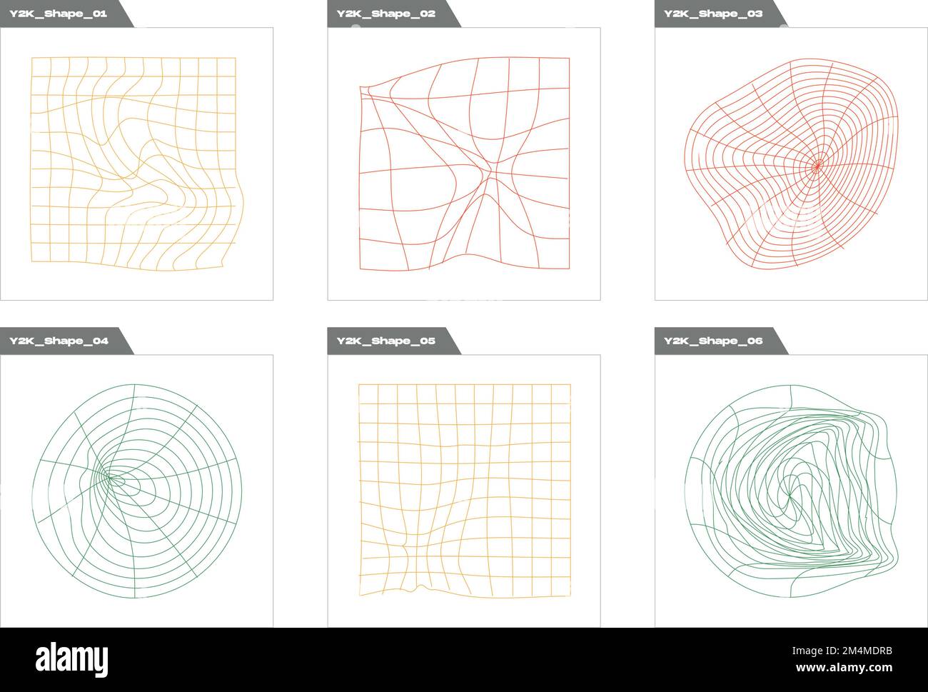 Vector set of Y2K. Large set of retro objects for design. Templates for ...