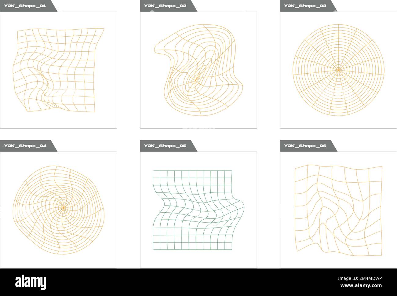 Retro futuristic elements for design. Big collection of abstract ...