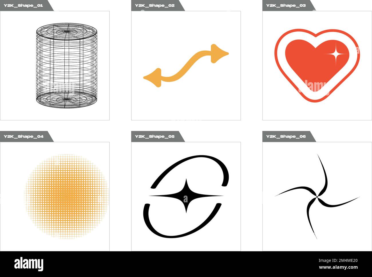 Vector set of Y2K. Large set of retro objects for design. Flat ...