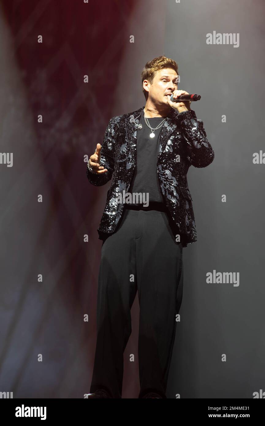 Lee Ryan of Blue performing at the OVO Hydro Glasgow on the 19th ...