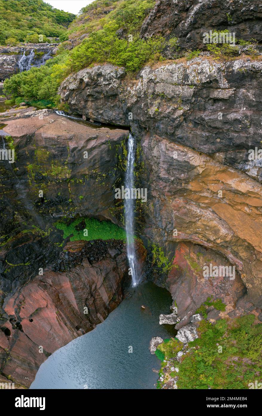 Tamarind falls other name is seven waterfalls in Mauritius island ...