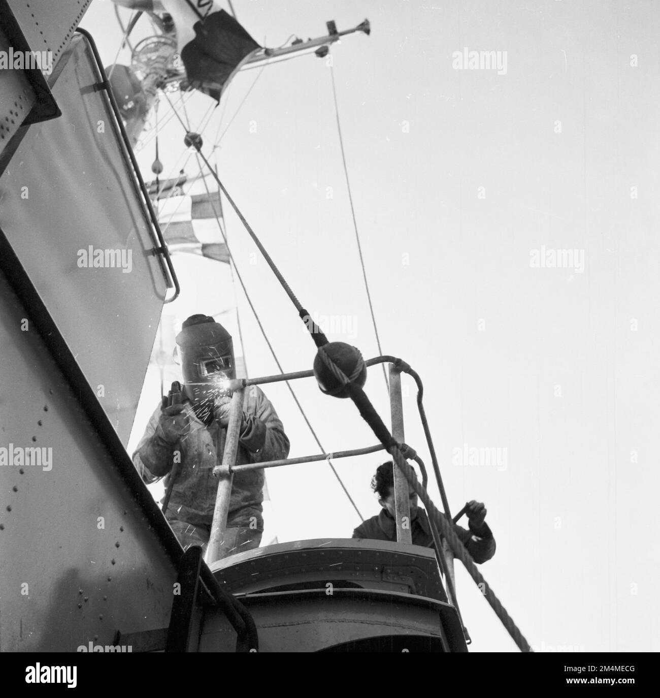 Launching of Sub-Chaser P-5. Photographs of Marshall Plan Programs ...