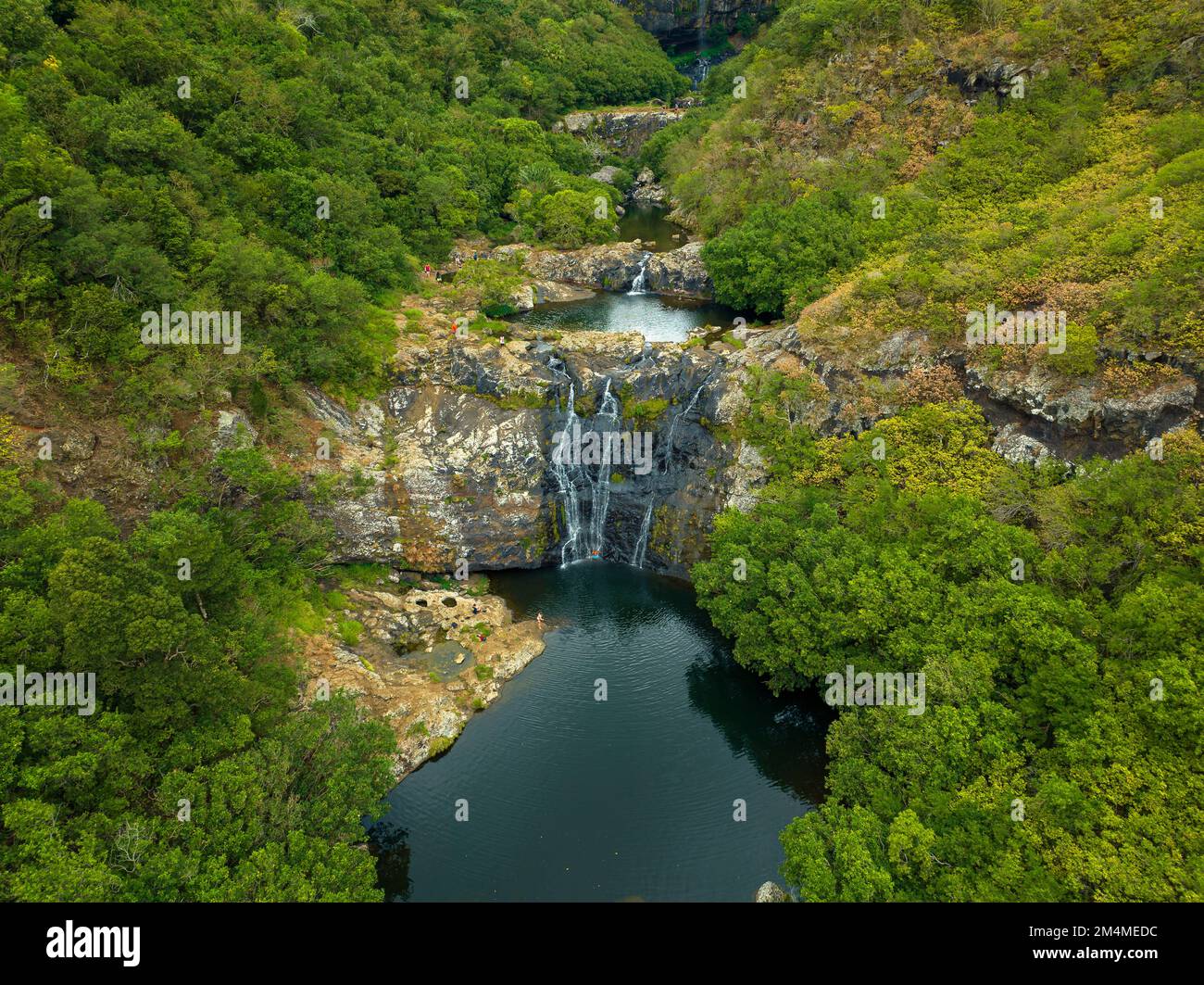 Tamarind falls other name is seven waterfalls in Mauritius island ...