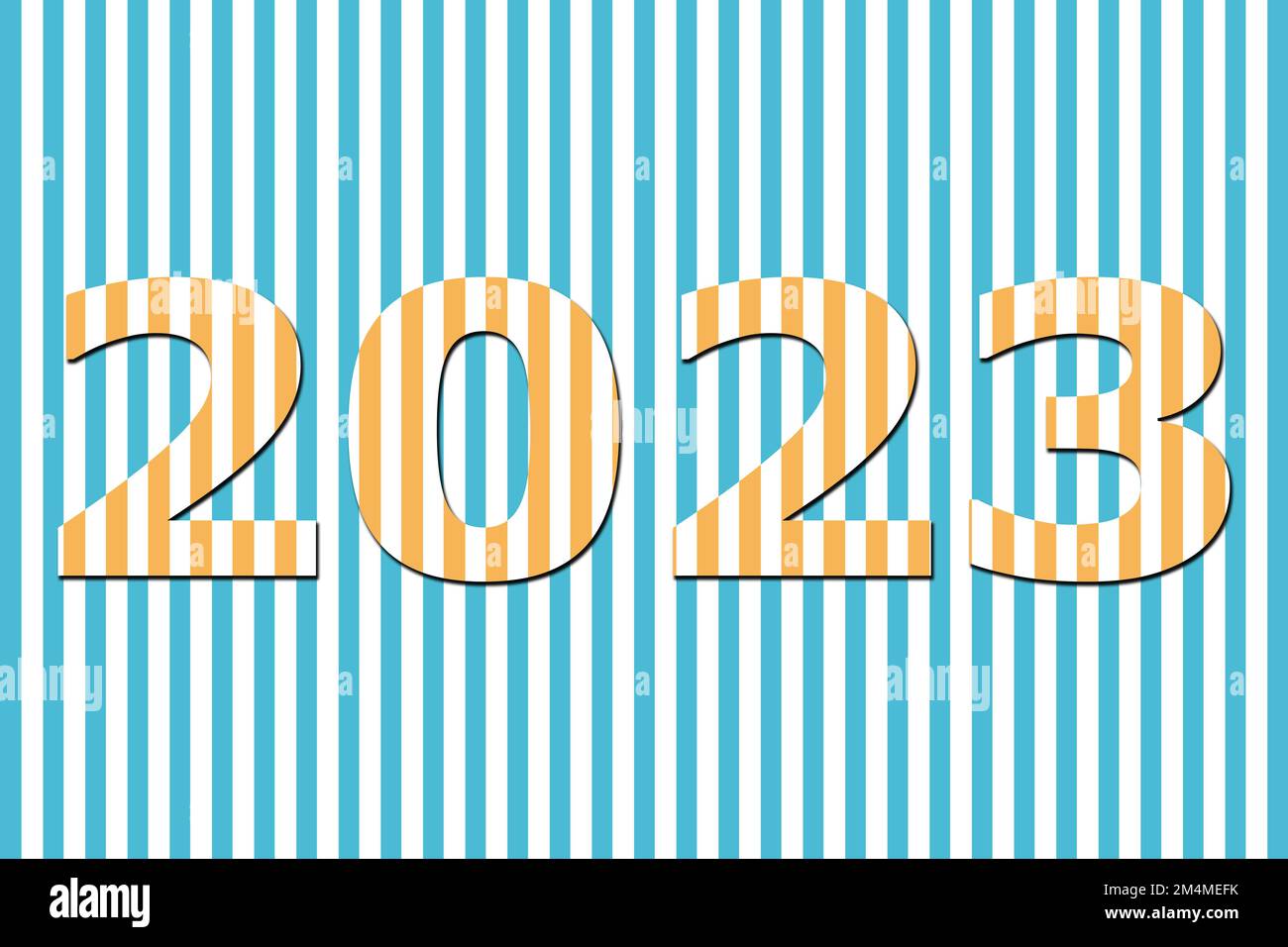 3D illustration concept New Year 2023 two-tone background design ...