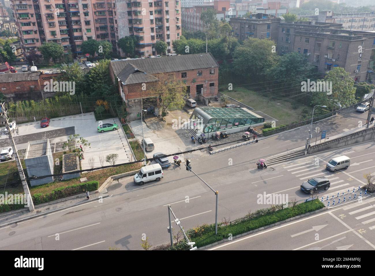 The Entrance 3 of Shangqiao Station of Chongqing Rail Transit Loop Line ...