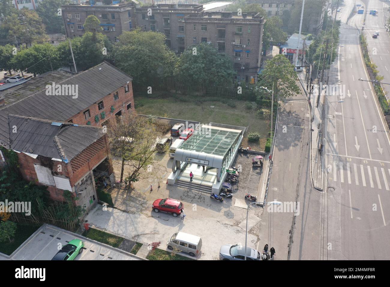 The Entrance 3 of Shangqiao Station of Chongqing Rail Transit Loop Line ...