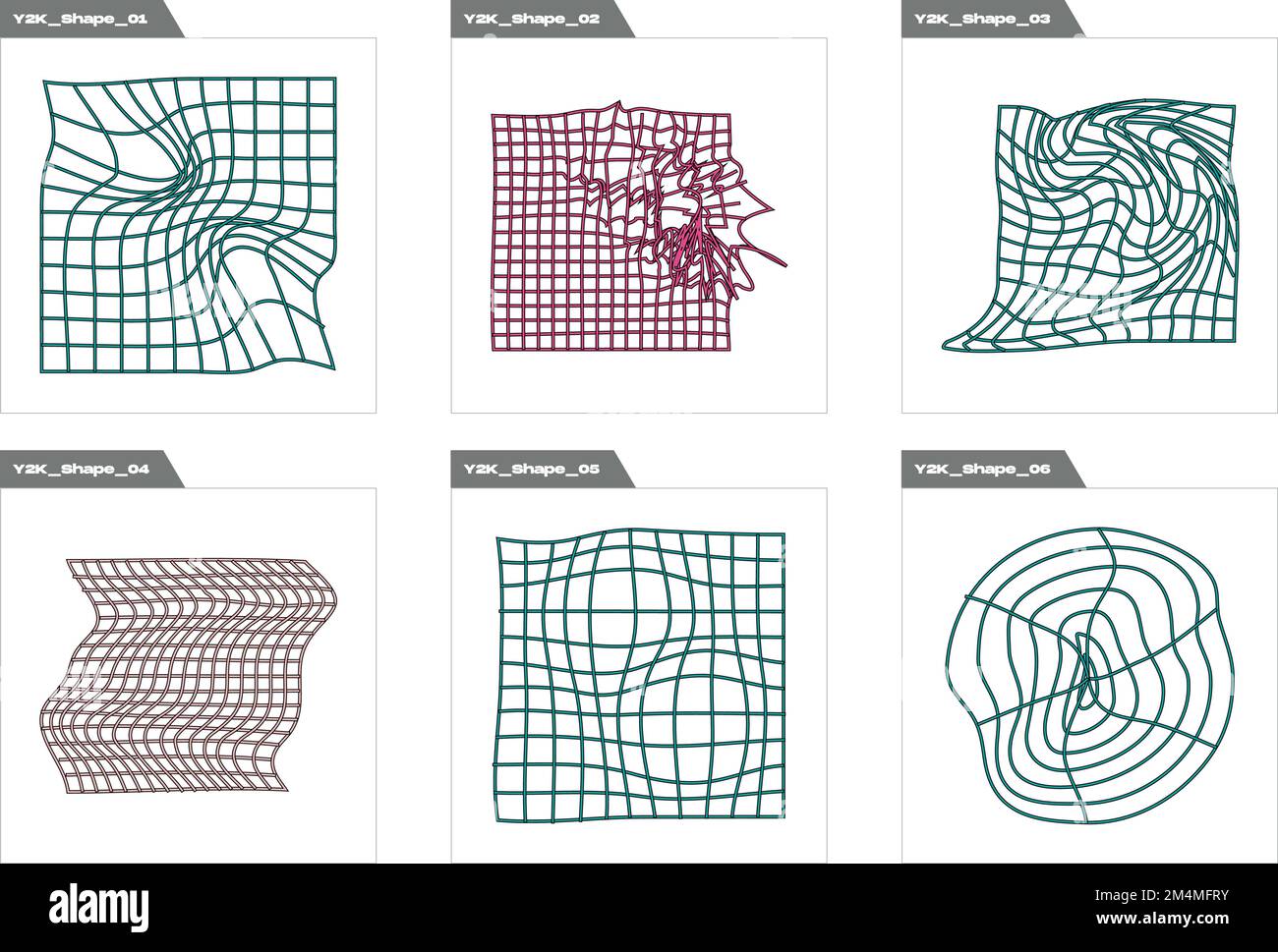 Vector Graphic Assets Set. Trendy geometric postmodern figures. Modern ...