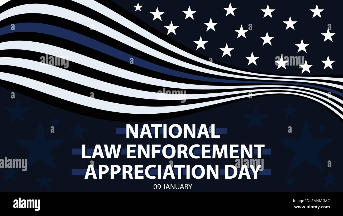 United States national law enforcement day banner vector design with ...