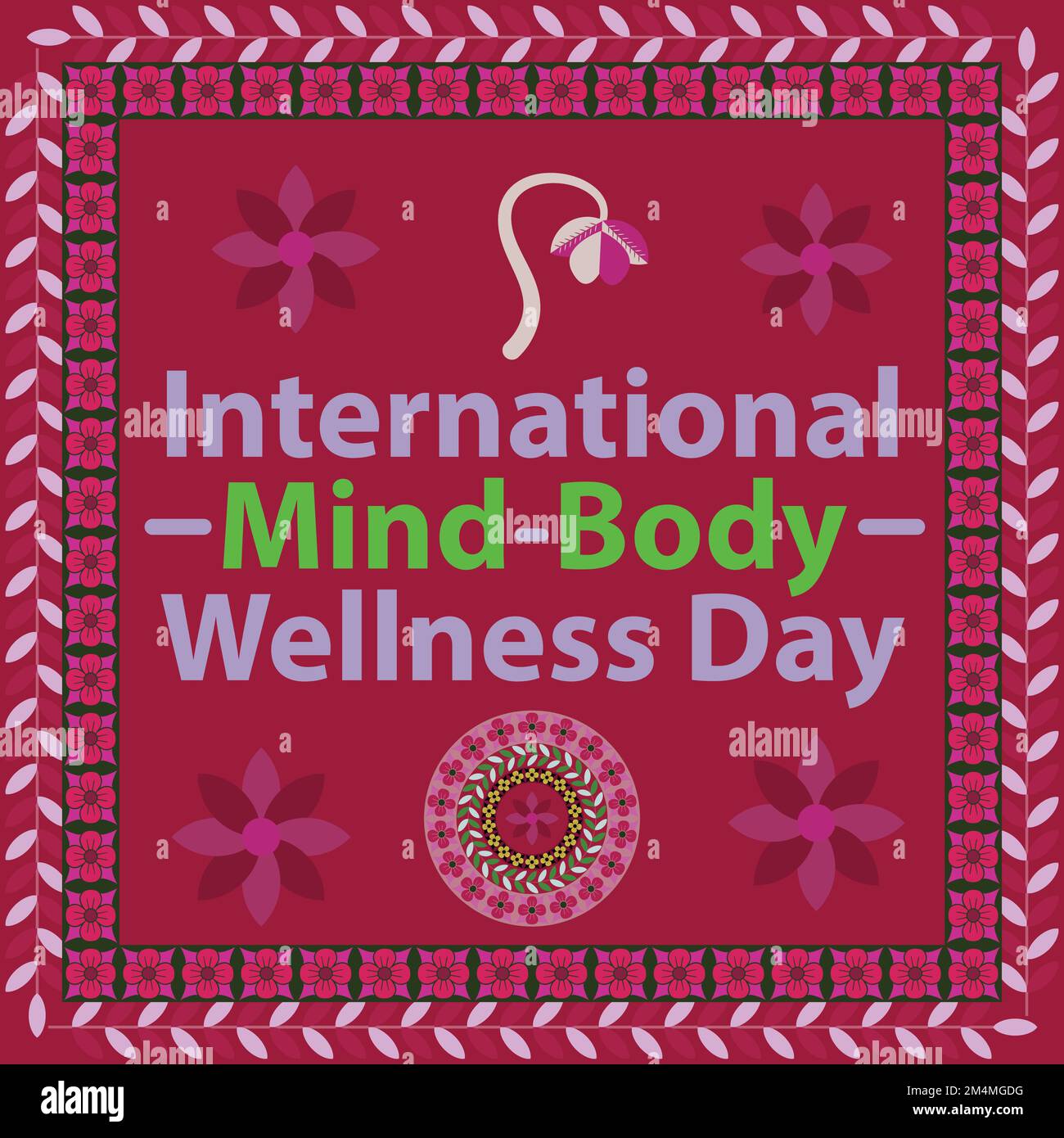 Banner vector design for international mind-body wellness day ...