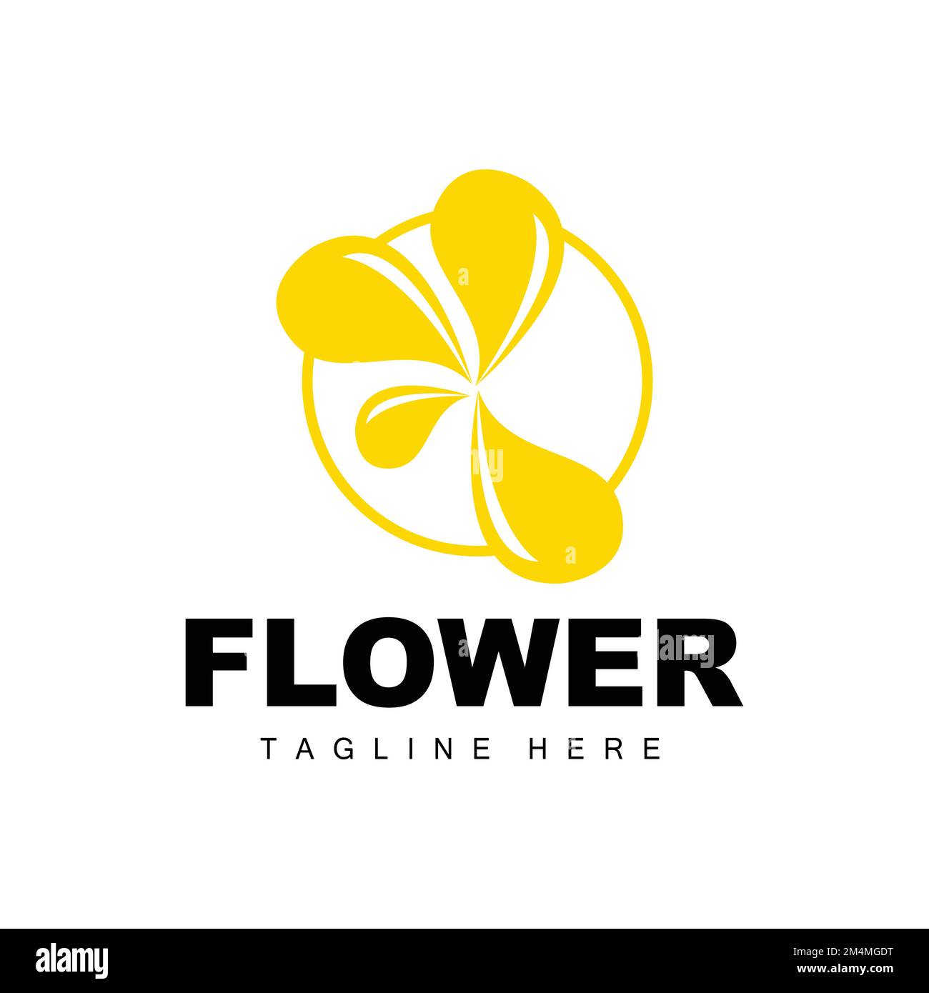 Gold flower logo vectors hi-res stock photography and images - Alamy