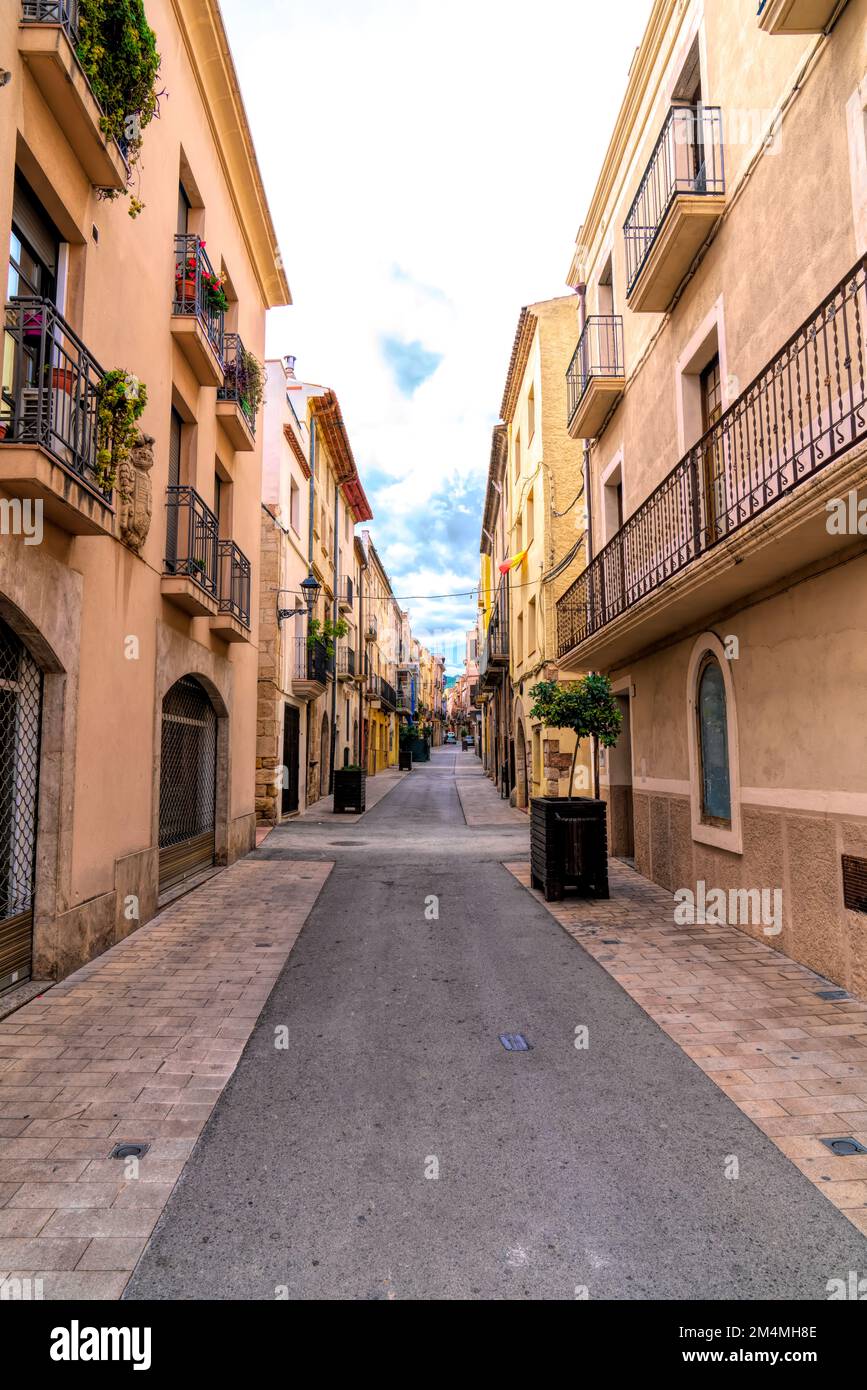 La Selva del Camp old town Tarragona province Catalonia Spain located ...
