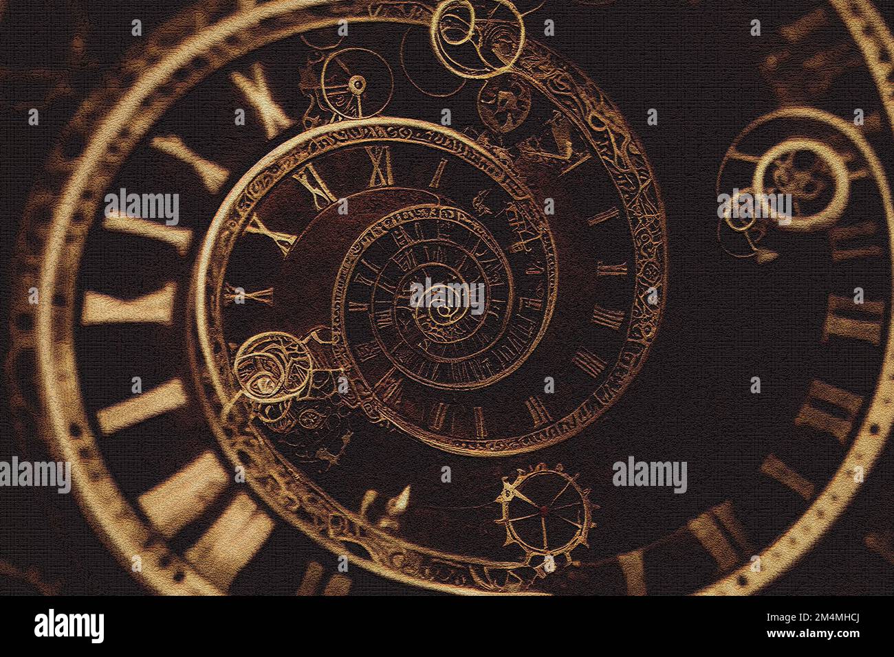 The infinity time spiral, antique old clock abstract fractal spiral 3d ... The infinity time spiral, antique old clock abstract fractal spiral 3d ...
