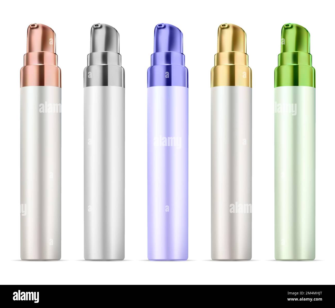 Small airless pump face skin serum essence bottle. Dispenser tube blank ...