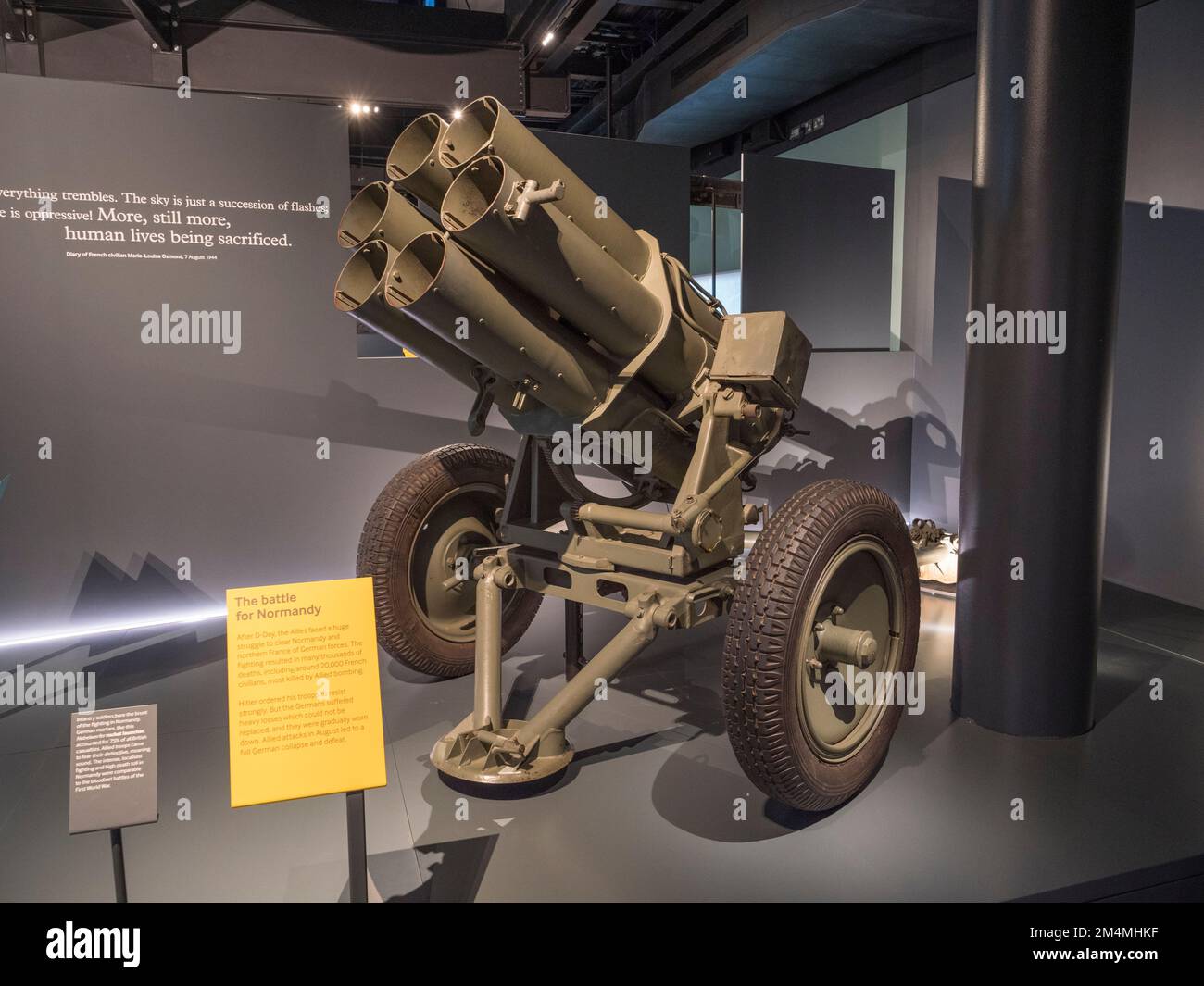 A German Nebelwerfer rocket launcher, Imperial War Museum, London, UK ...