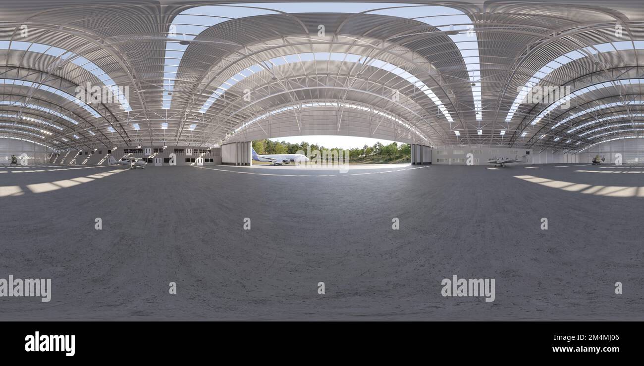 A 3D render of an arched airport lounge area design Stock Photo - Alamy