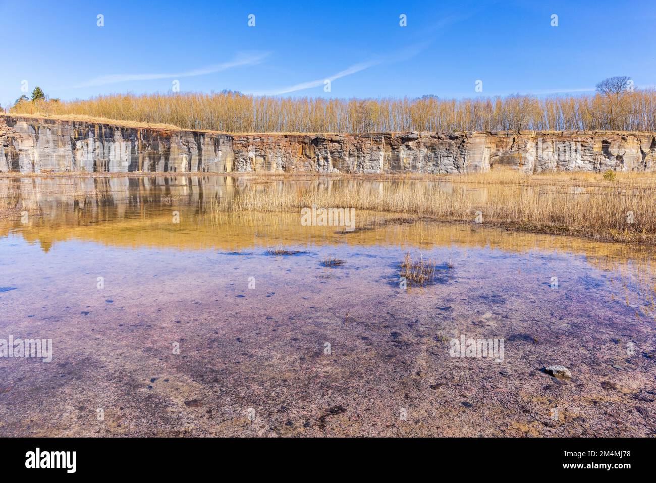 View in an old limestone quarry Stock Photo - Alamy