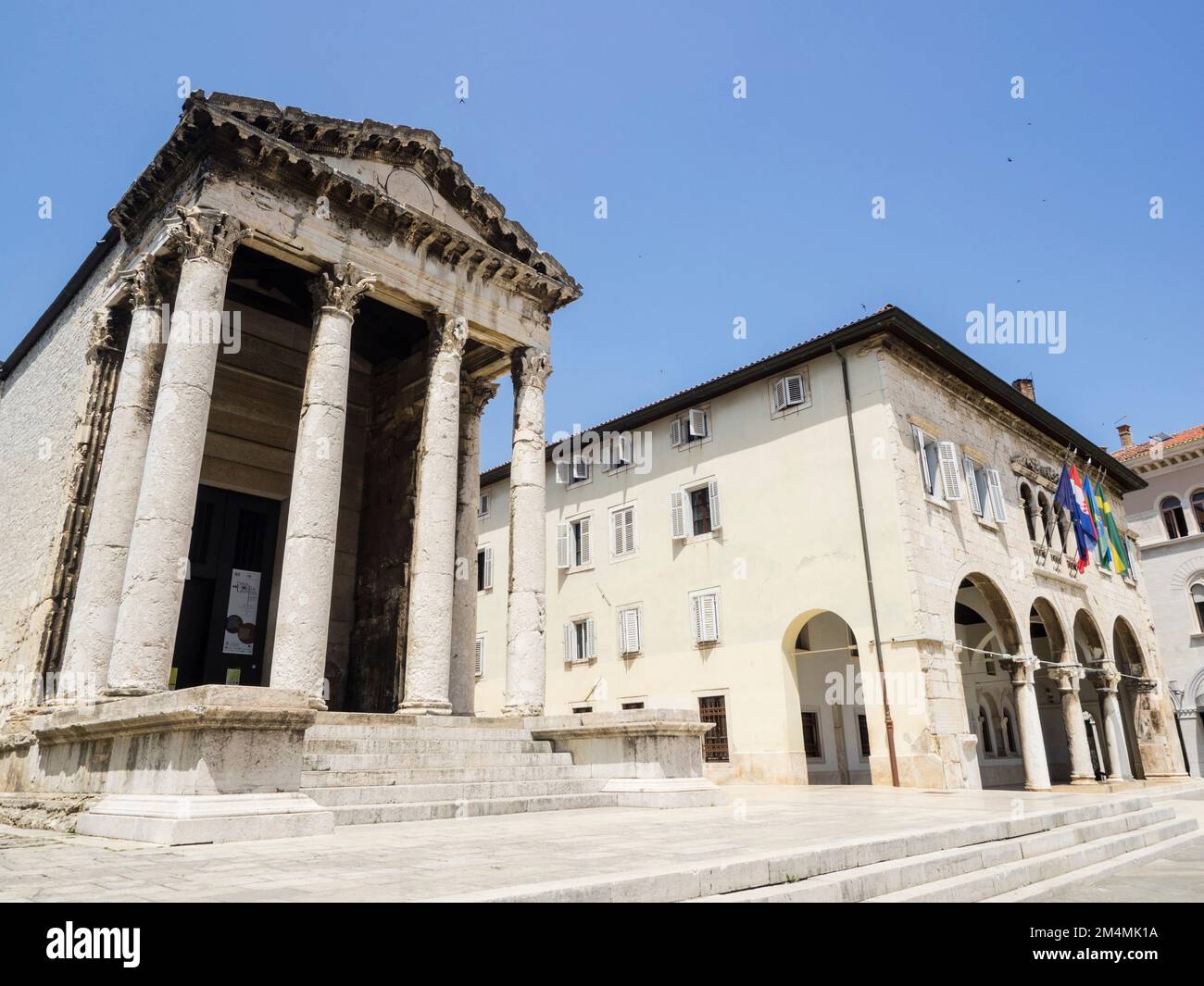 Temple of Augustus and the Communal Palace, Forum Square, Pula, Istria ...