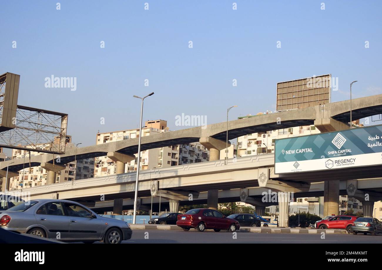 Cairo, Egypt, November 30 2022: A construction site of Egypt new projects of East of Nile Cairo ...