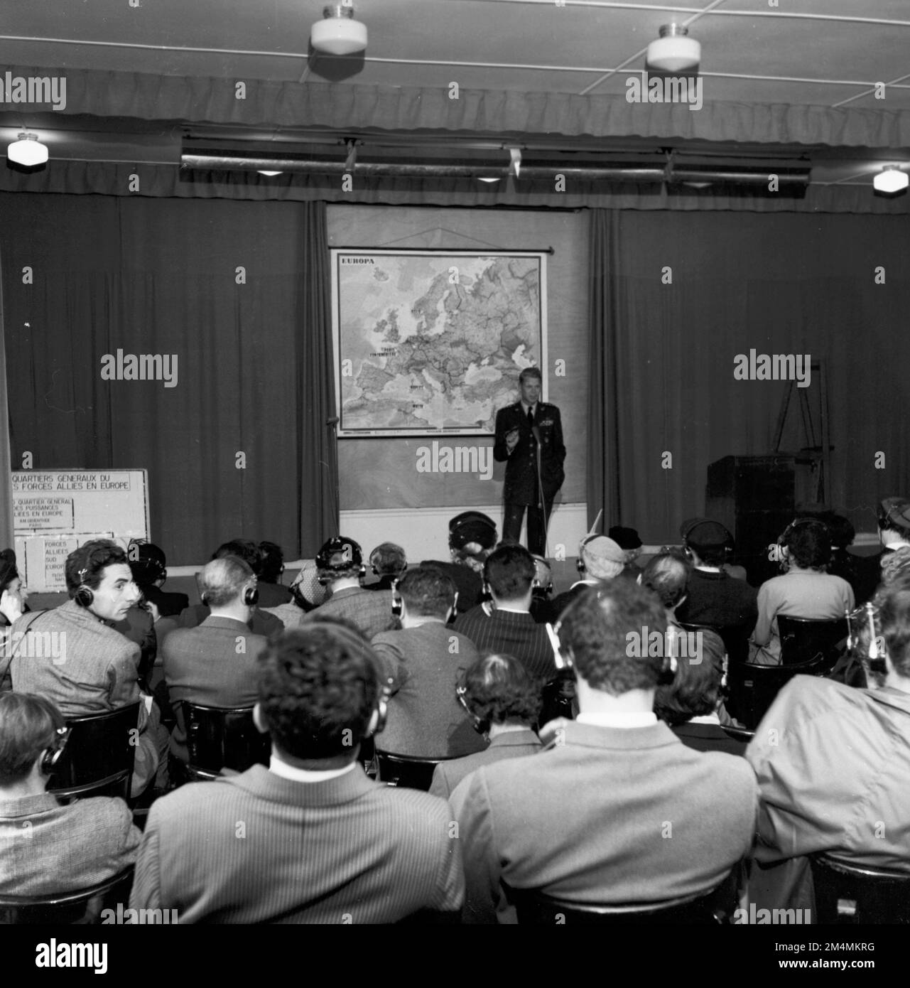 Norstad Explains SHAPE Structure to Visitors. Photographs of Marshall ...