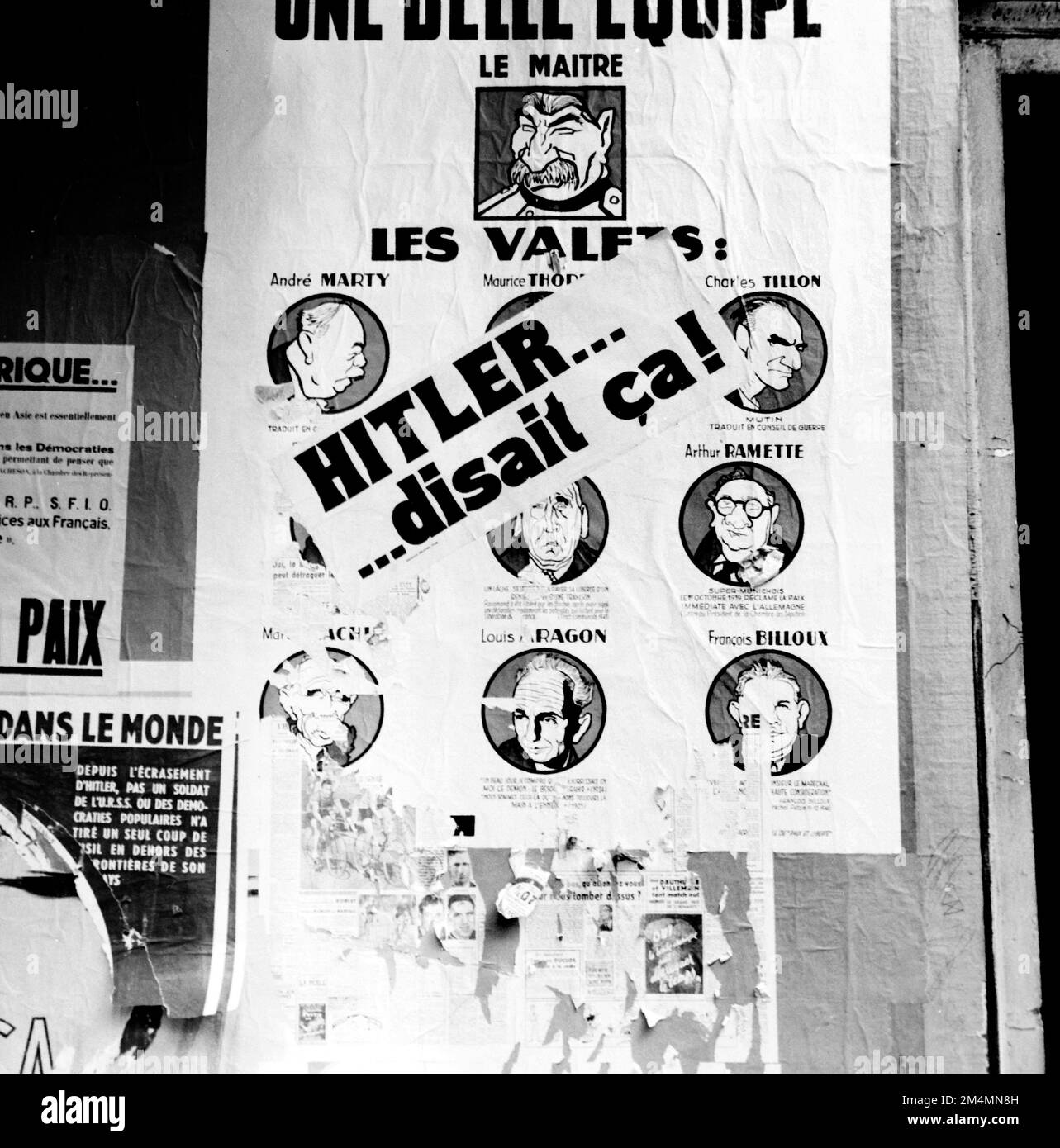 Paris Plastered with Political Posters. Photographs of Marshall Plan ...