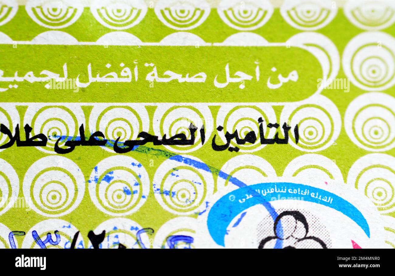 The Egyptian health insurance card of school students in Egypt ...