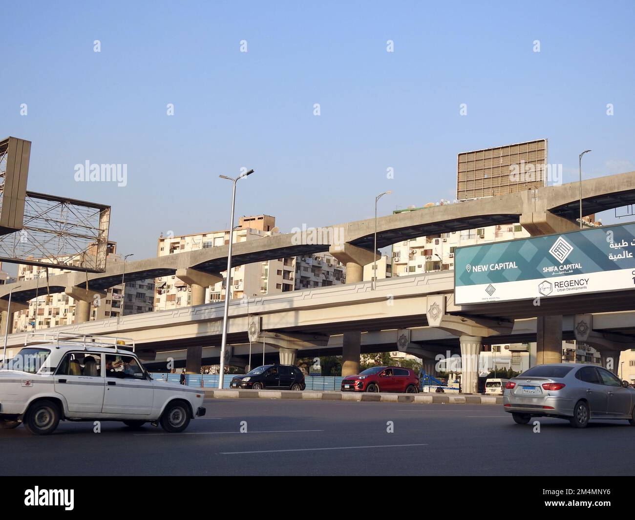 Cairo, Egypt, November 30 2022: A construction site of Egypt new ...