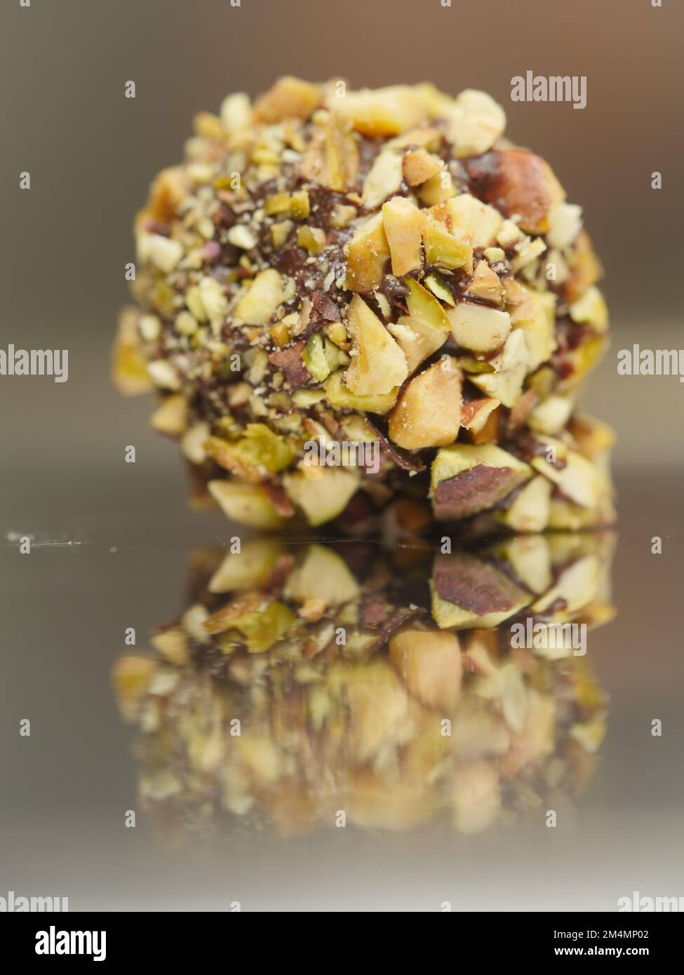 handmade pralines from chocolate on display Stock Photo - Alamy