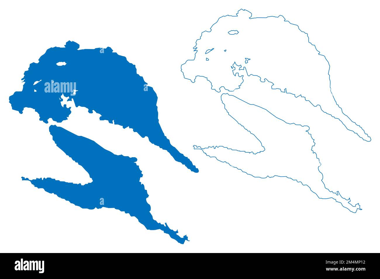 Lake Dellensjoarna or Northern Dellen and Southern Dellen (Kingdom of ...