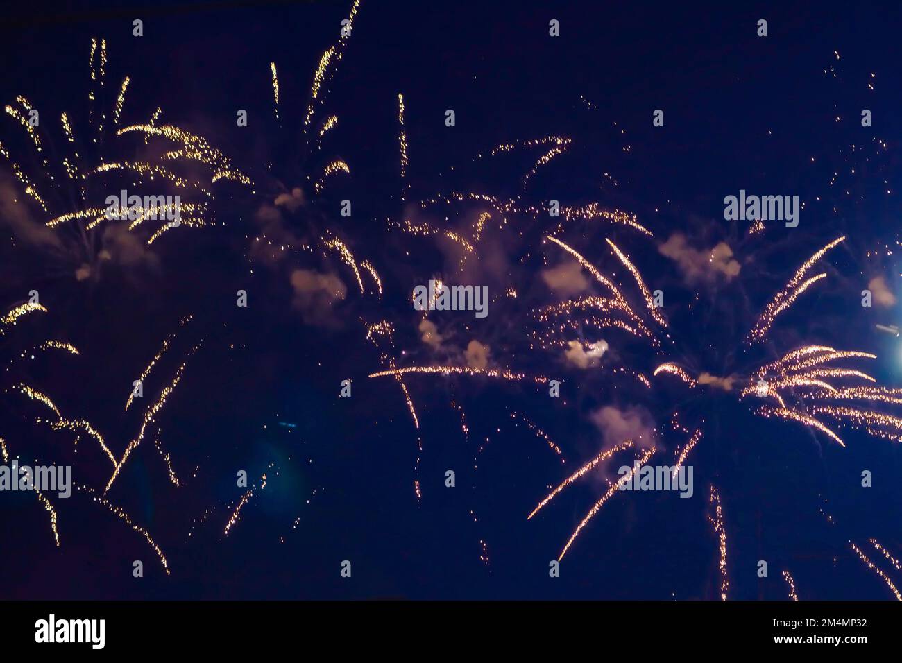 Inexpensive, budget, beautiful fireworks in the city, against the ...