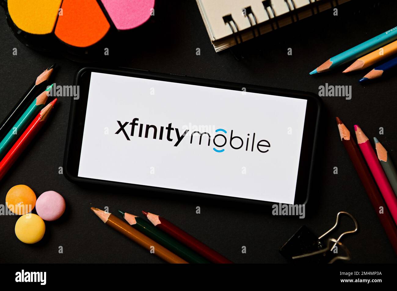 Poland. 17th Dec, 2022. In this photo illustration, a Xfinity Mobile ...