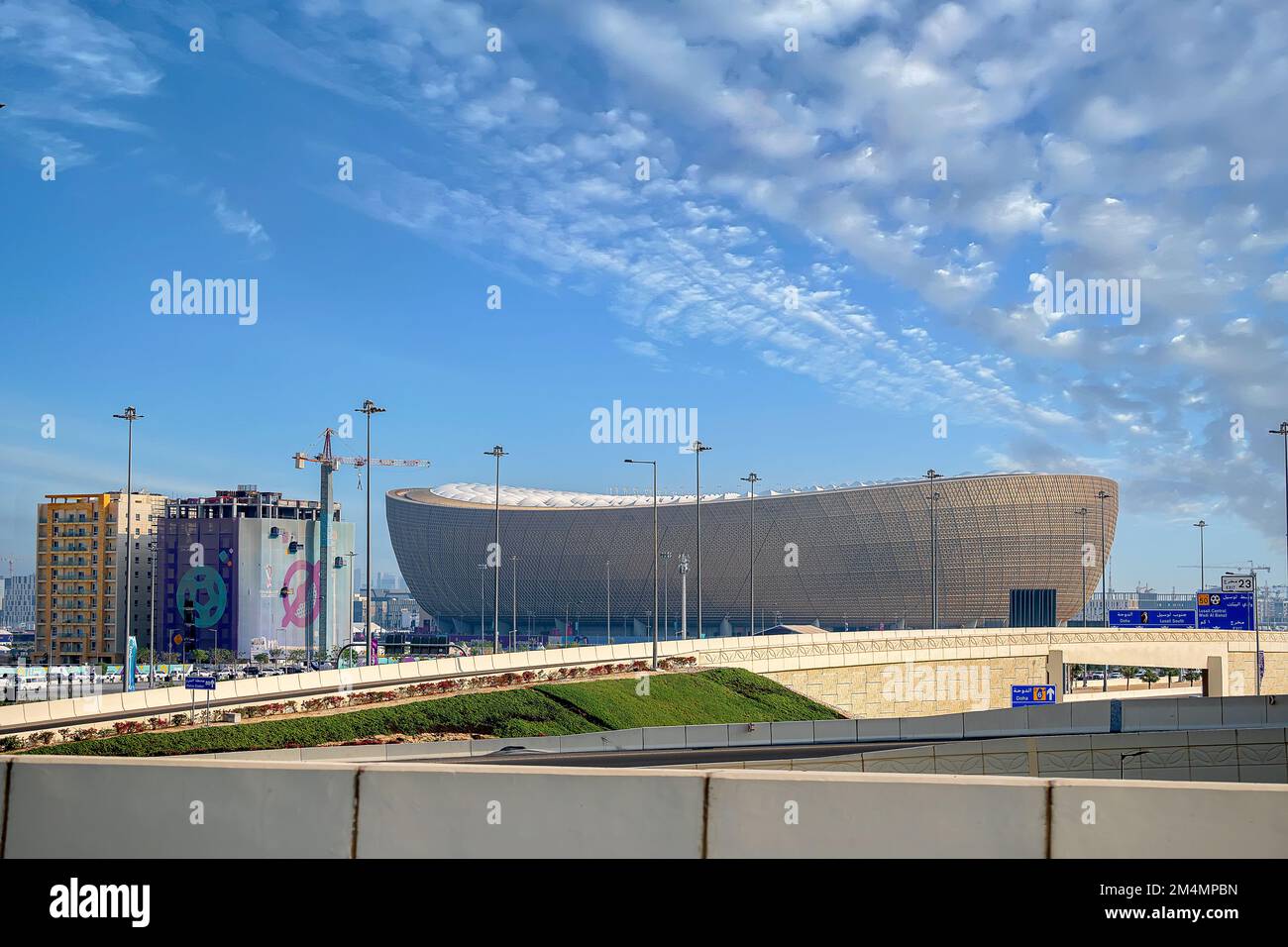 The 80,000-seats Lusail Stadium night view - It is here that the FIFA ...