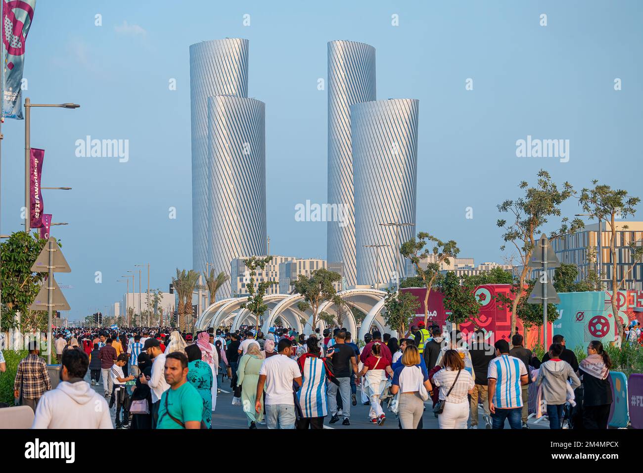 Lusail Plaza 4 tower. Al Saad Tower Lusail boulevard newly develop city of Qatar Stock Photo - Alamy