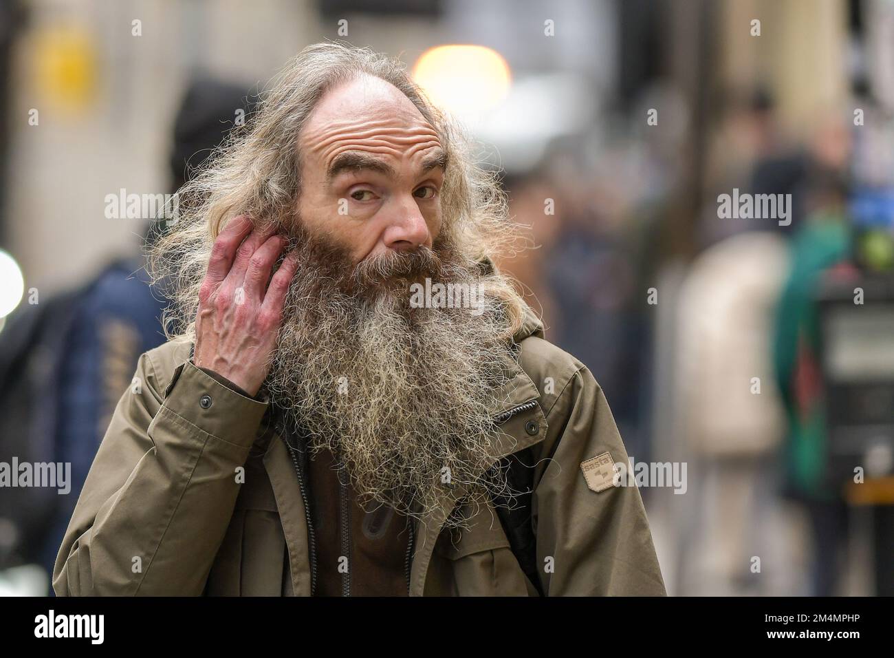 Homeless Man With Long Beard