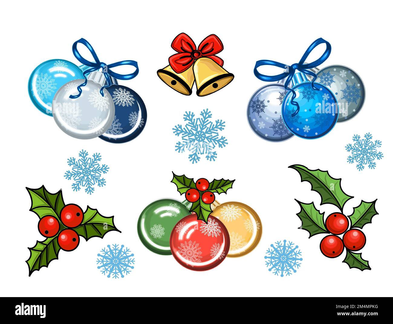 Winter holiday clipart. JPEG illustration for stickers, creating ...