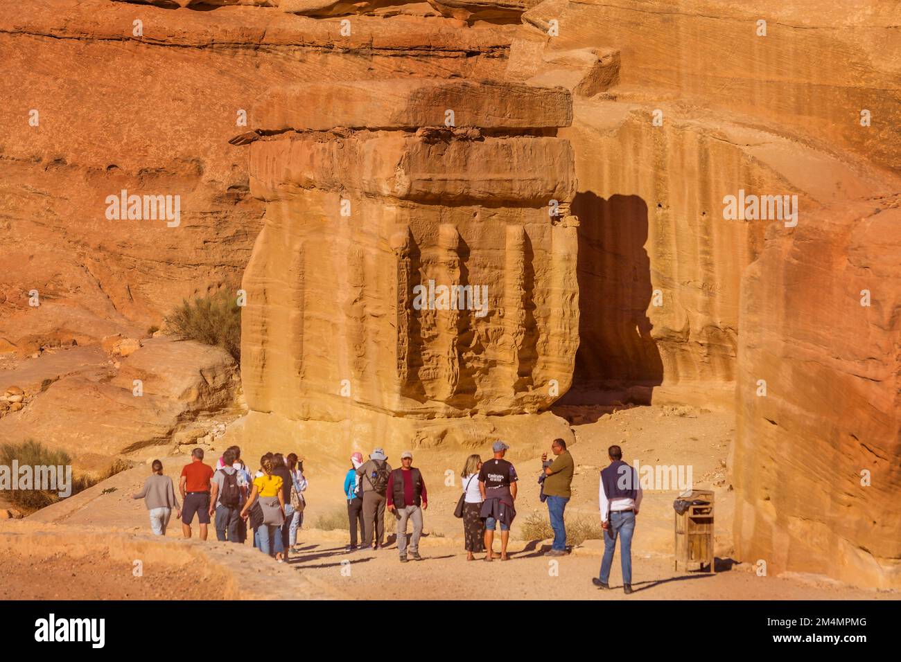 Petra, Jordan - November 3, 2022: People tourists walking along ...