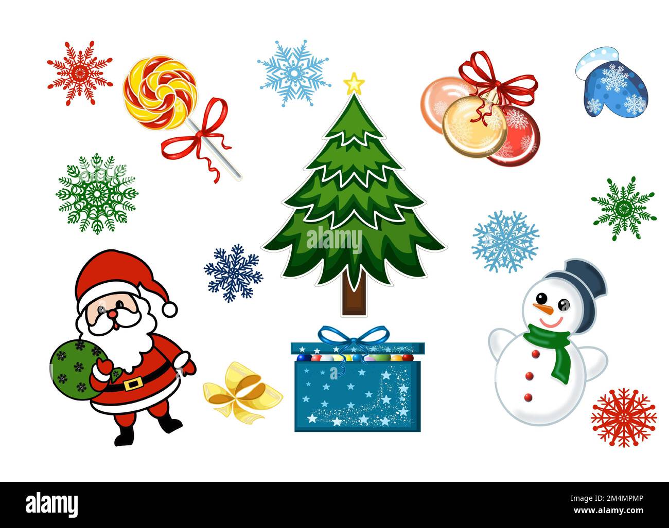 Winter holiday clipart. JPEG illustration for stickers, creating ...
