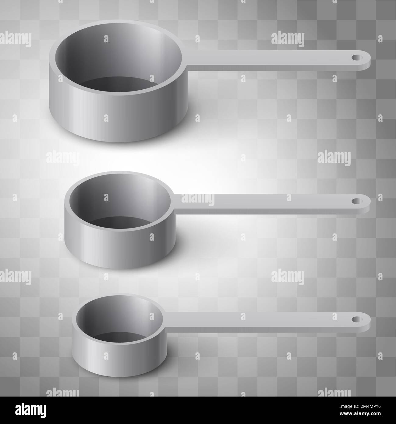 Set of Stainless Steel Measuring Spoons in Varying Sizes, Used to ...