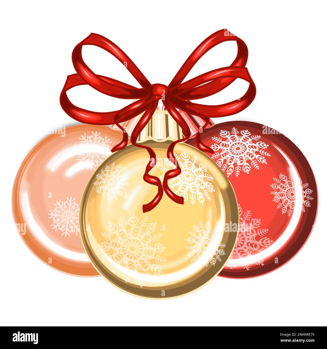 Christmas balls. JPEG illustration for stickers, creating patterns ...