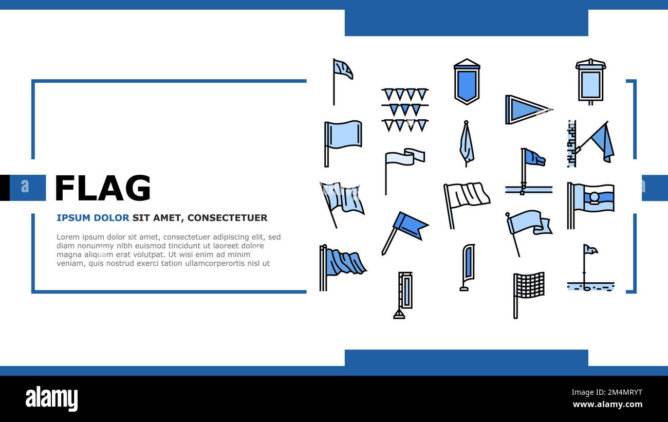 flag start web pennant map landing header vector Stock Vector Image & Art - Alamy