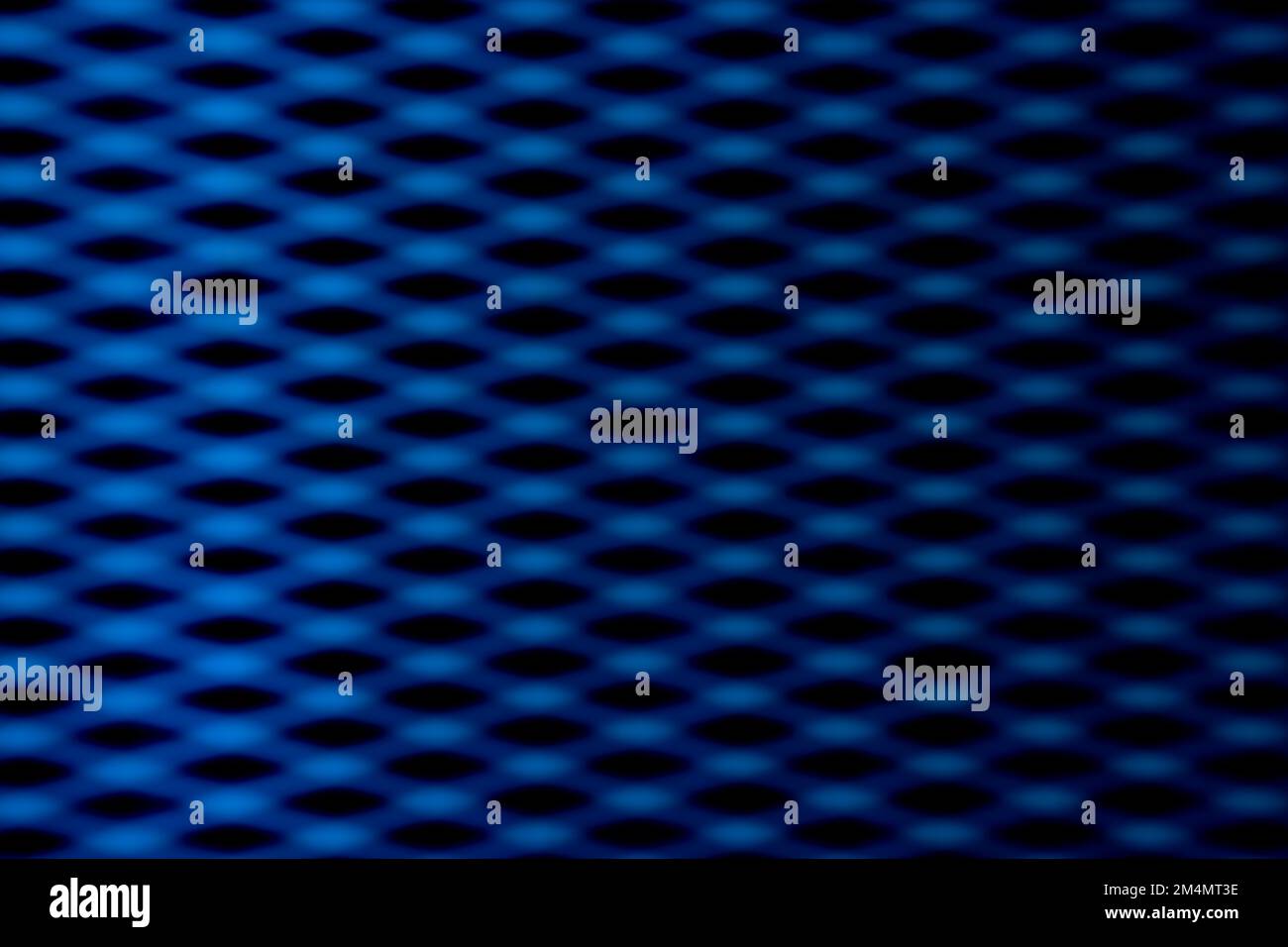 Blue diagonal chequered grid pattern on black background Stock Photo ...