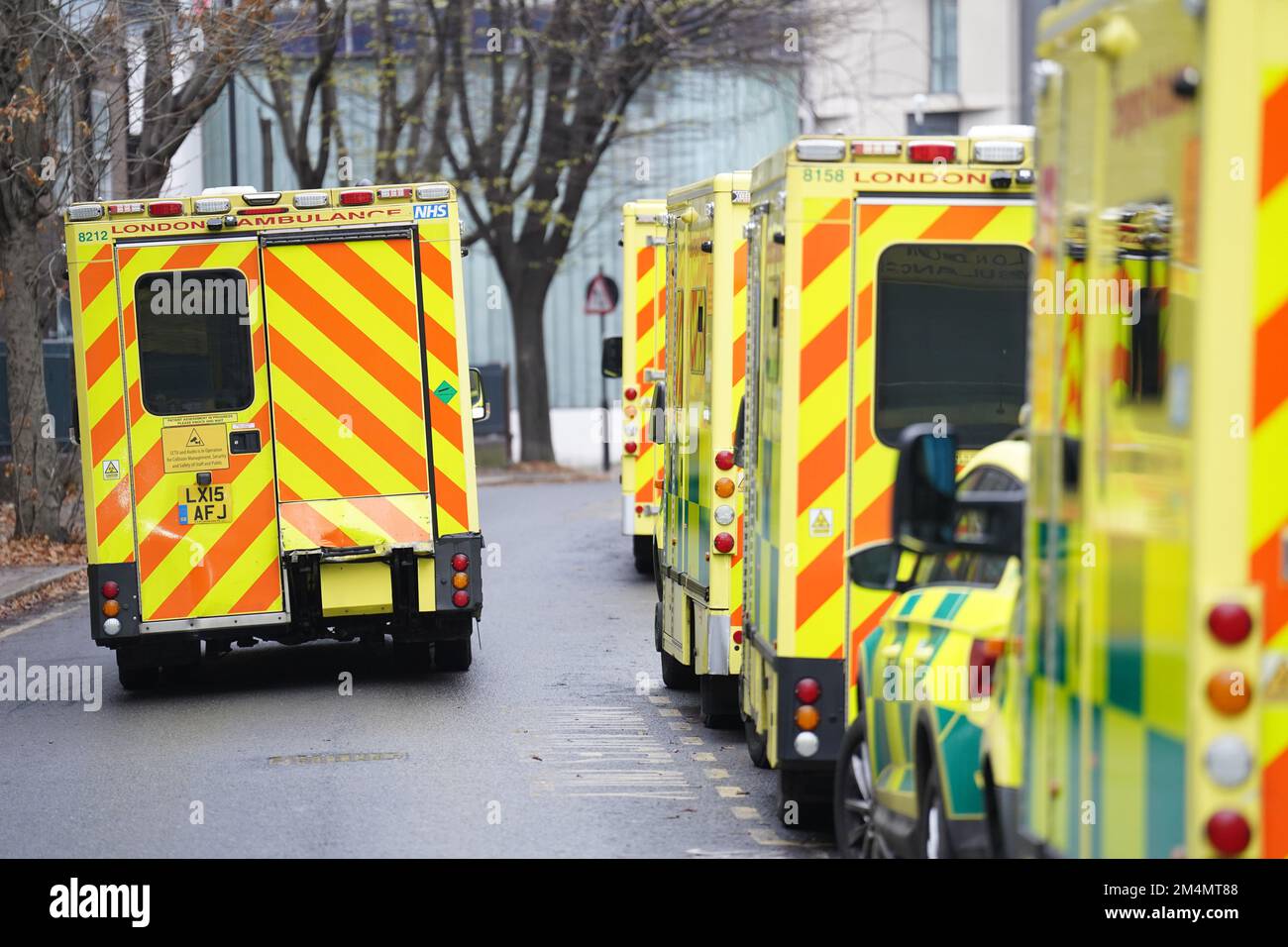 Ambulances outside Waterloo Ambulance Station, south London. Ambulance ...