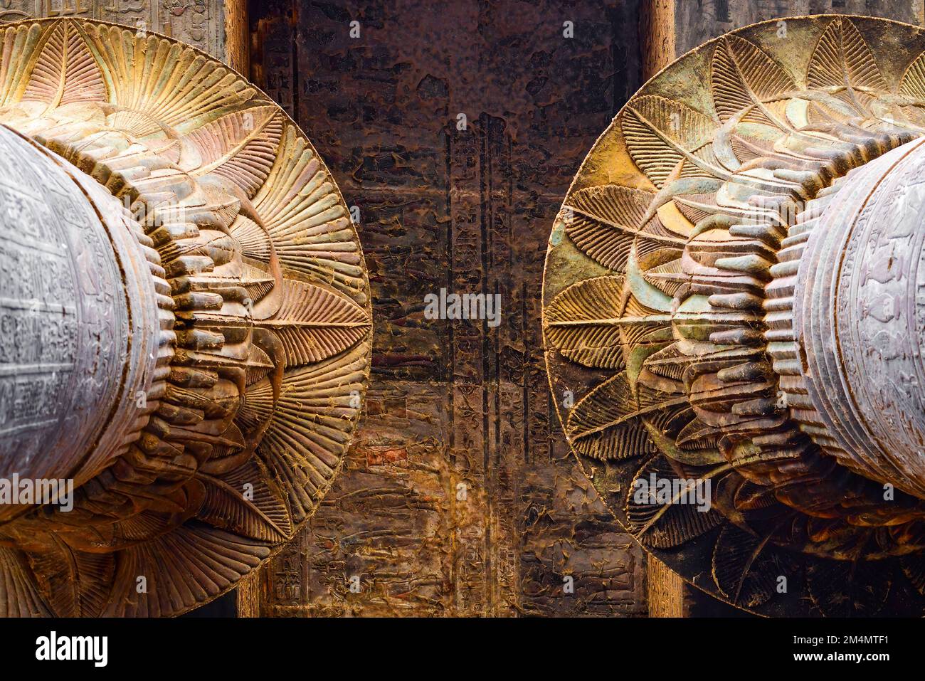 Giant columns inside the Temple of Khnum, Esna, Egypt Stock Photo - Alamy