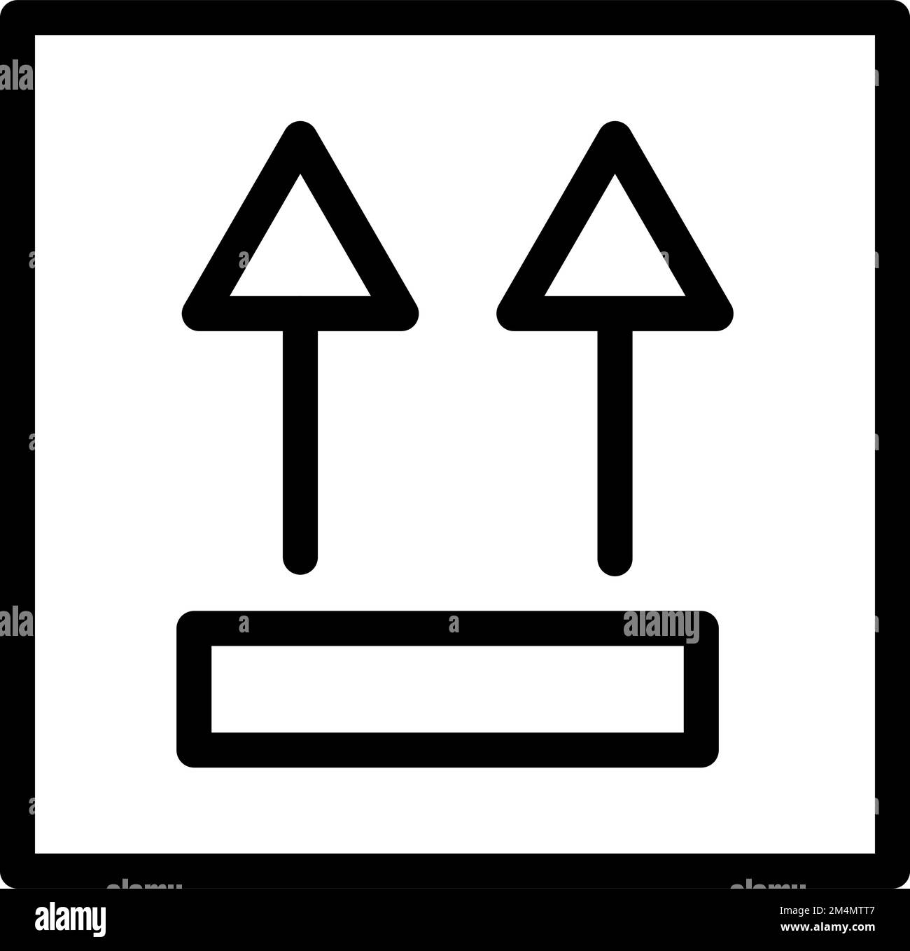 This Side Up Illustration Line Icon Design Stock Vector Image & Art - Alamy