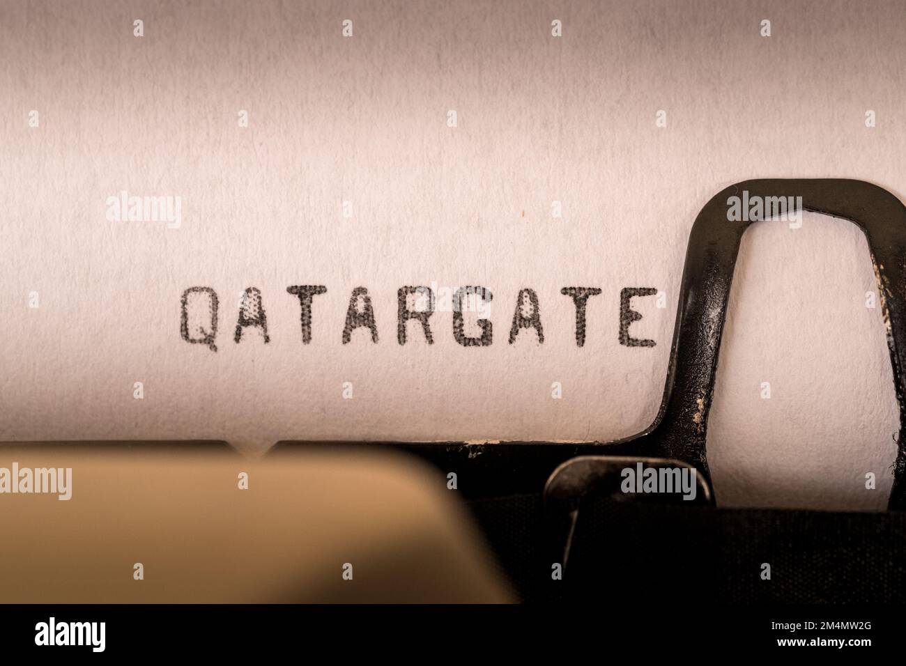 The qatargate scandal inside the European parliament writtten on a ...
